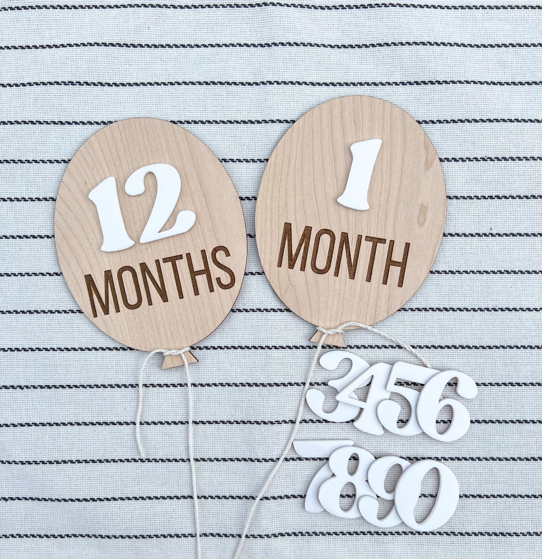 Balloon Monthly Milestone Disc | Changeable Monthly Milestone Disc ...
