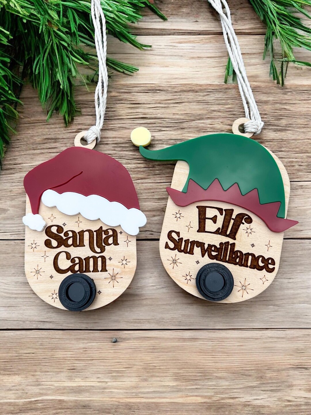 Santa Cam | Elf Surveillance | Christmas Ornament | - Etsy