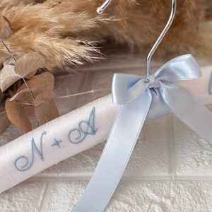 Something Blue Customizable Fabric Bridal Hanger With Embroidery ...