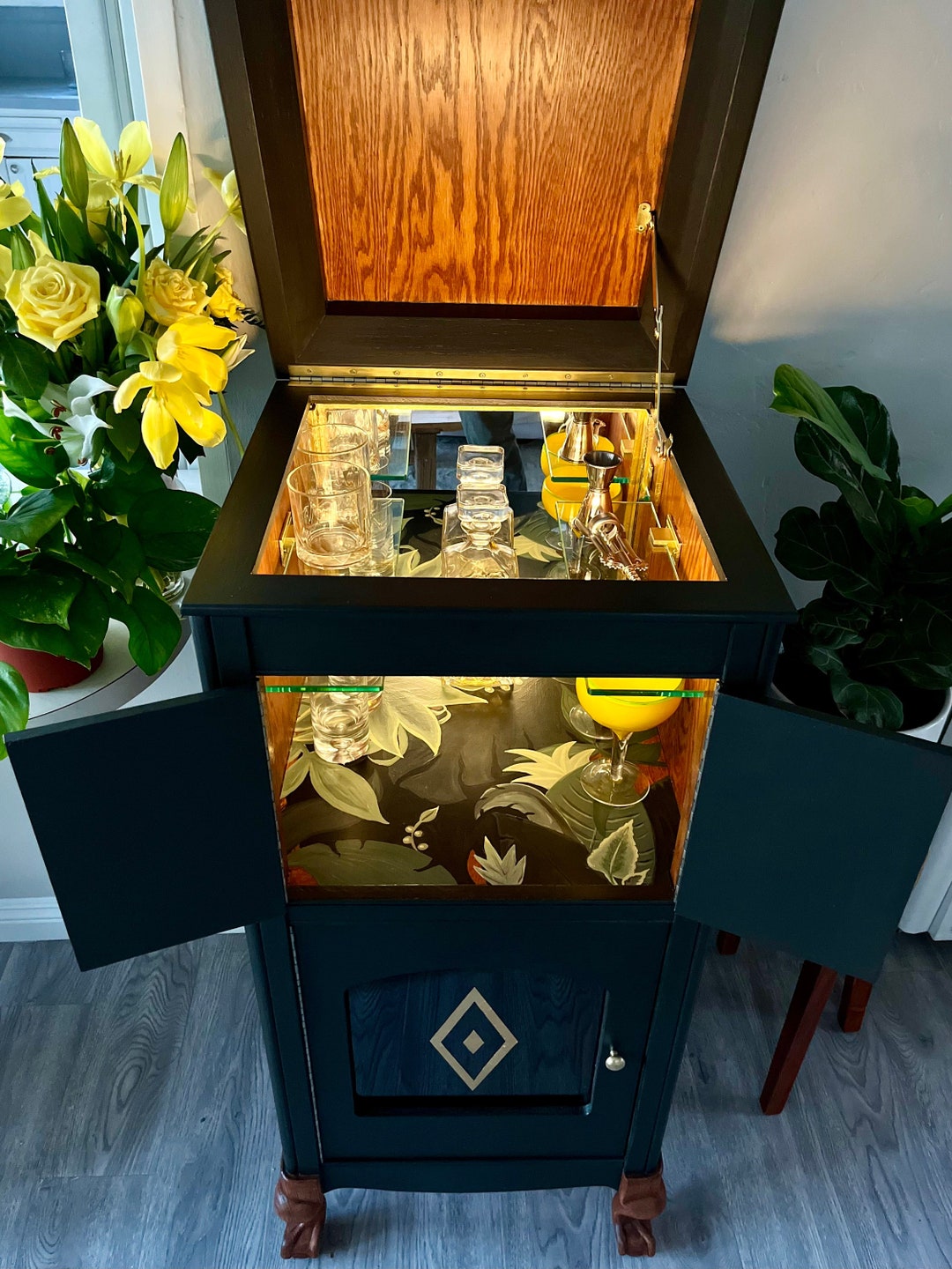 SOLD** · Vintage Phonograph Cabinet- One of a Kind Art Deco Bar or ...
