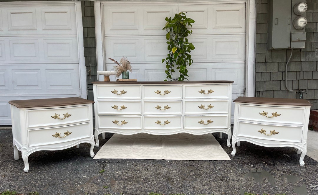 Sold**redesigned Vintage Dixie French Provincial Dresser and Two ...