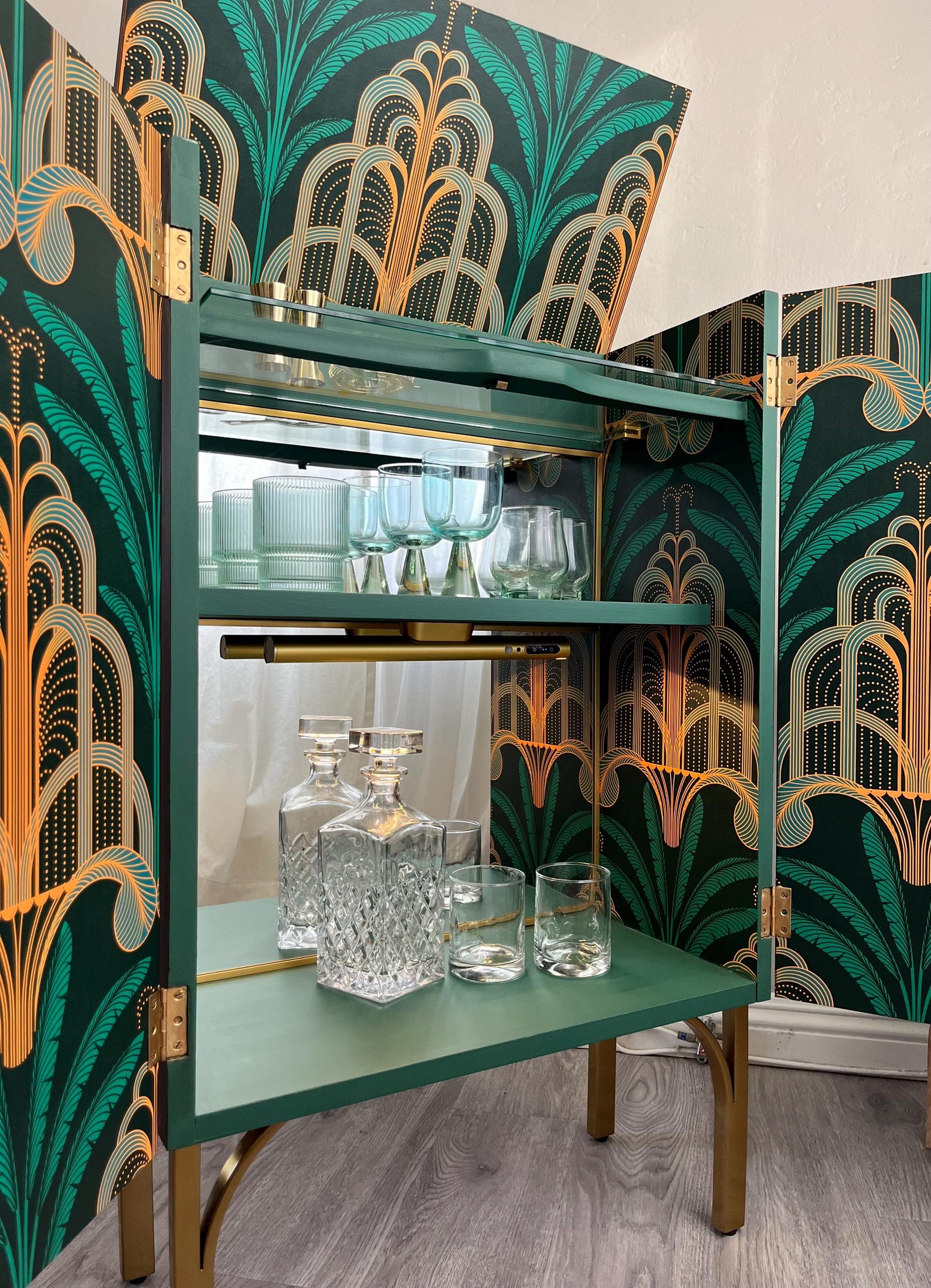 SOLD** Handcrafted & Redesigned Art Deco Bar or Cocktail Cabinet - Etsy