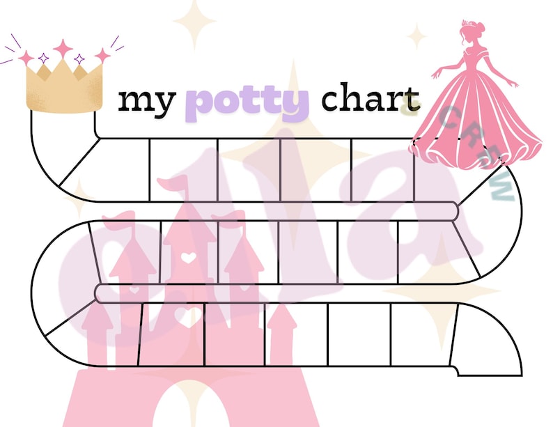 Princess Theme Potty Chart | Digital Download - Etsy