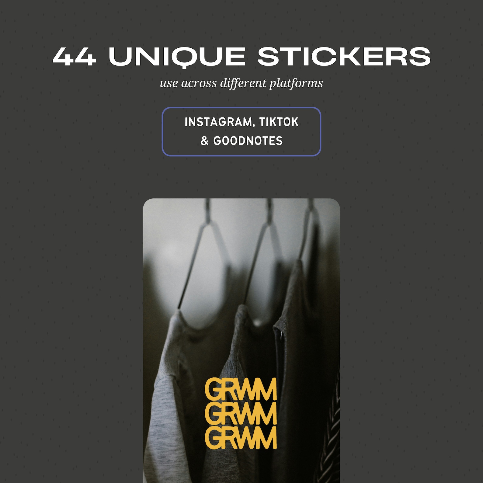 132 GRWM Instagram & Tiktok Story Stickers - Vol. 1 | Fashion Digital ...