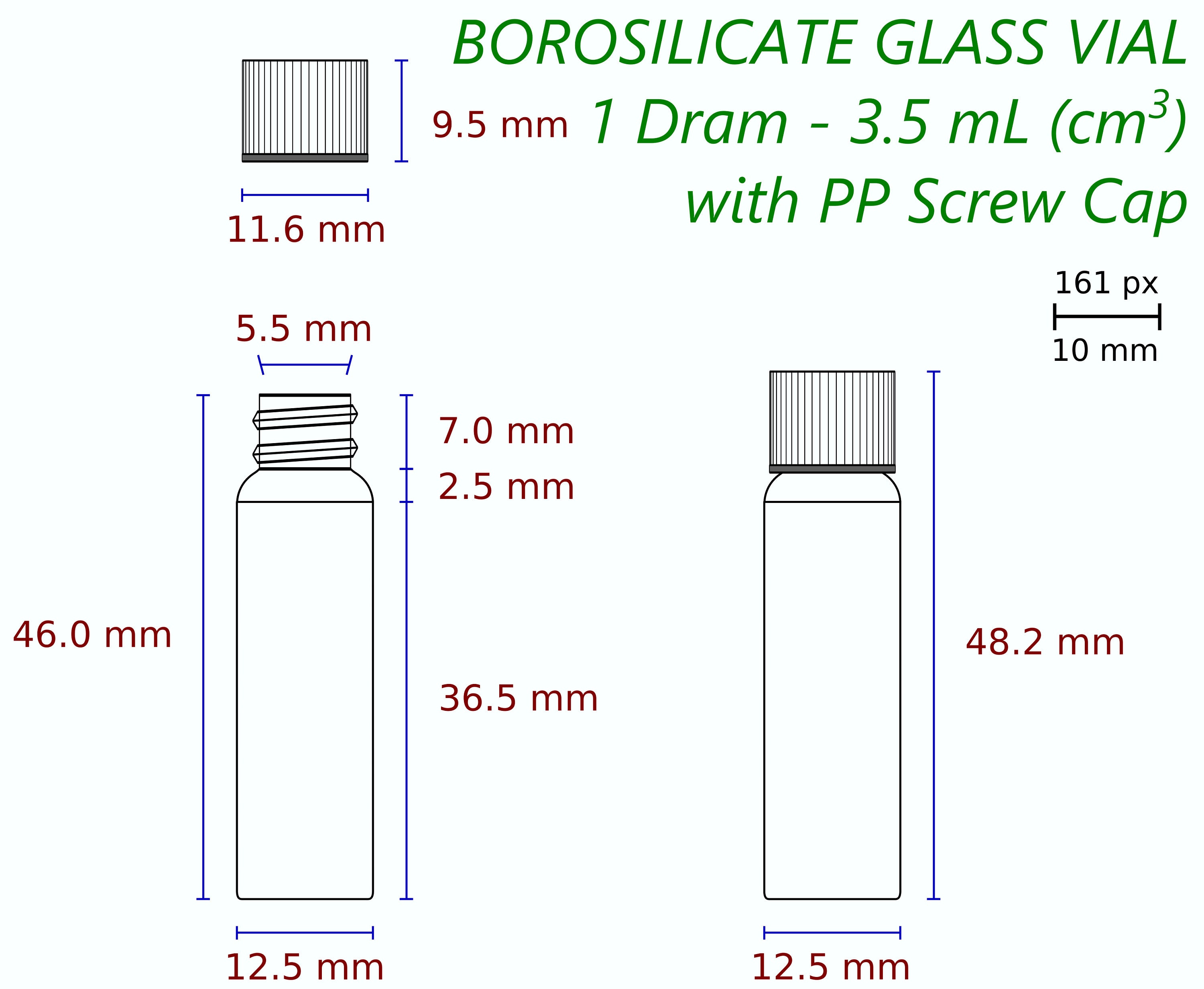 3.5 Ml Borosilicate Glass Vials With Screw Cap (5-10pcs) - Etsy