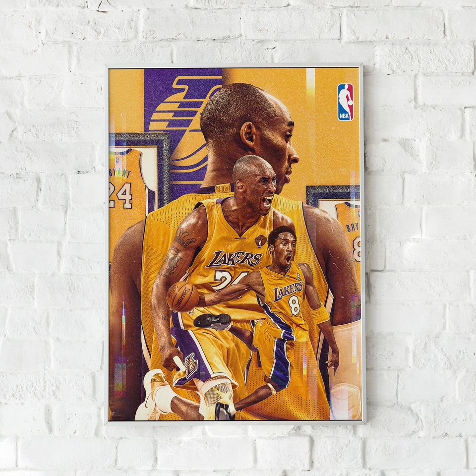 Kobe Bryant Poster, Kobe Bryant, Dunk Poster, Basketball Poster sold by ...