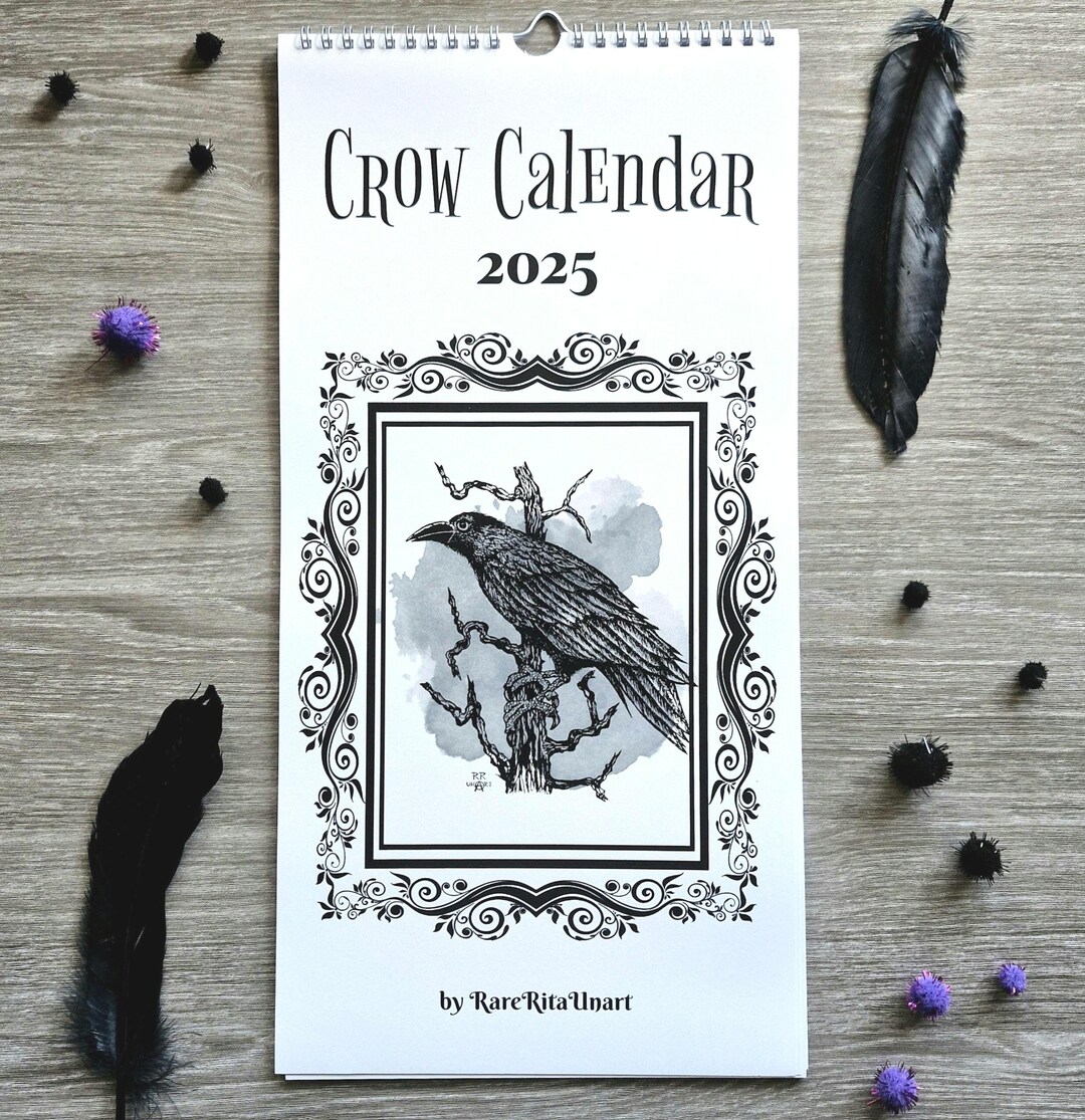 Wall Calendar 2025, Raven Calendar, Kitchen Calendar, Art Calendar Crows, Buy Calendar, Calendar ...