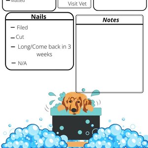 Customizable Digital Dog Grooming Report Card - Editable and Printable ...