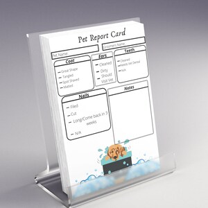 Customizable Digital Dog Grooming Report Card - Editable and Printable ...