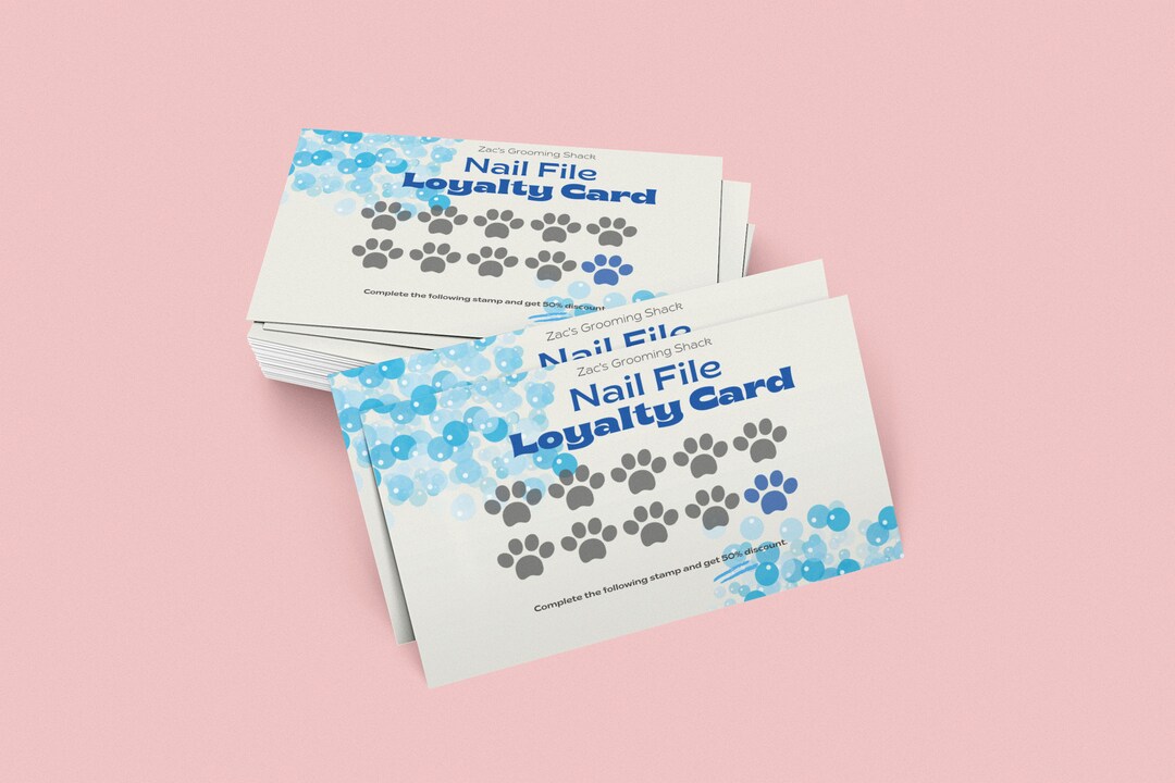 Grooming Loyalty Card (editable, Printable ,digital) - Etsy