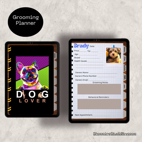 Customizable Digital Dog Grooming Report Card Editable and Printable ...