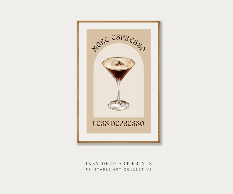 Espresso Martini Print Espresso Martini Poster Bar Cart Art Retro ...