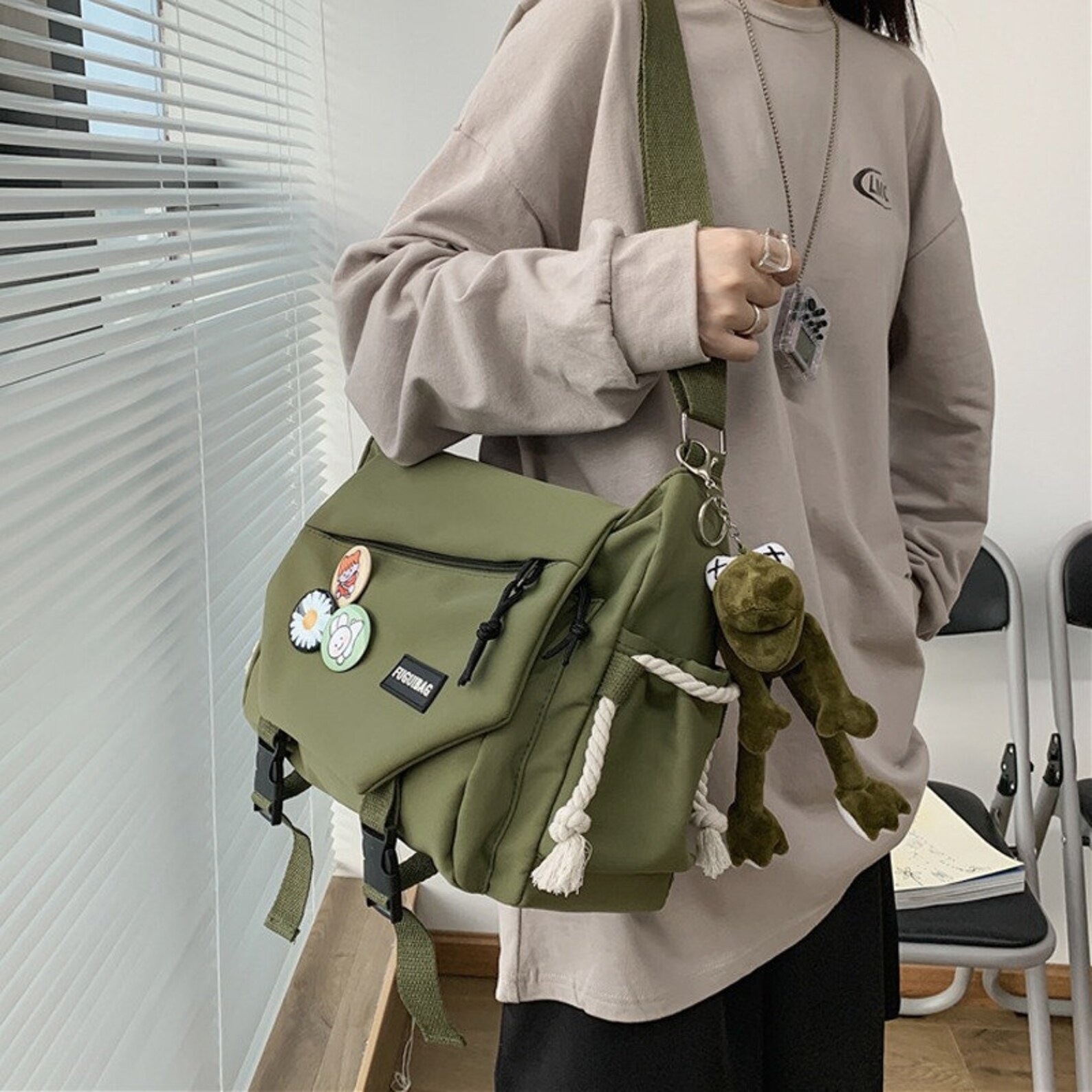 Nylon Large Capacity Shoulder Bag Teen Crossbody Bag - Etsy