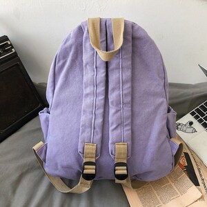Backpacks Women Solid Color Zipper School Bag Stylish Simple - Etsy