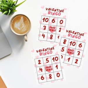 Toys & Games Valentines Day Bingo Preschool/Kindergarten Number ...