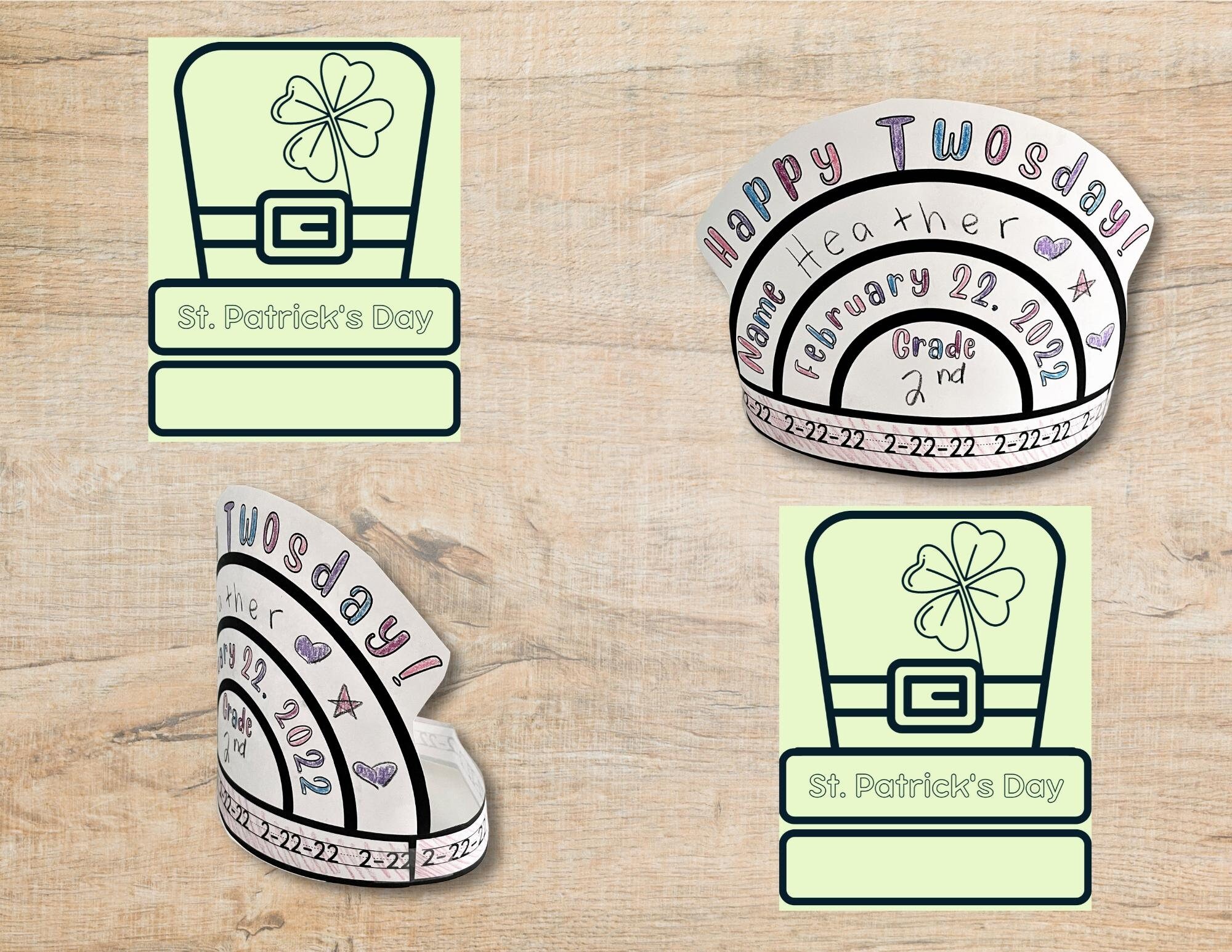 St. Patrick's Day Leprechaun Paper Hat Preschool Kindergarten ...