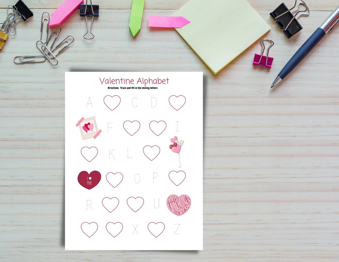 Valentines Day Letter Recognition and Tracing for Preschool ...