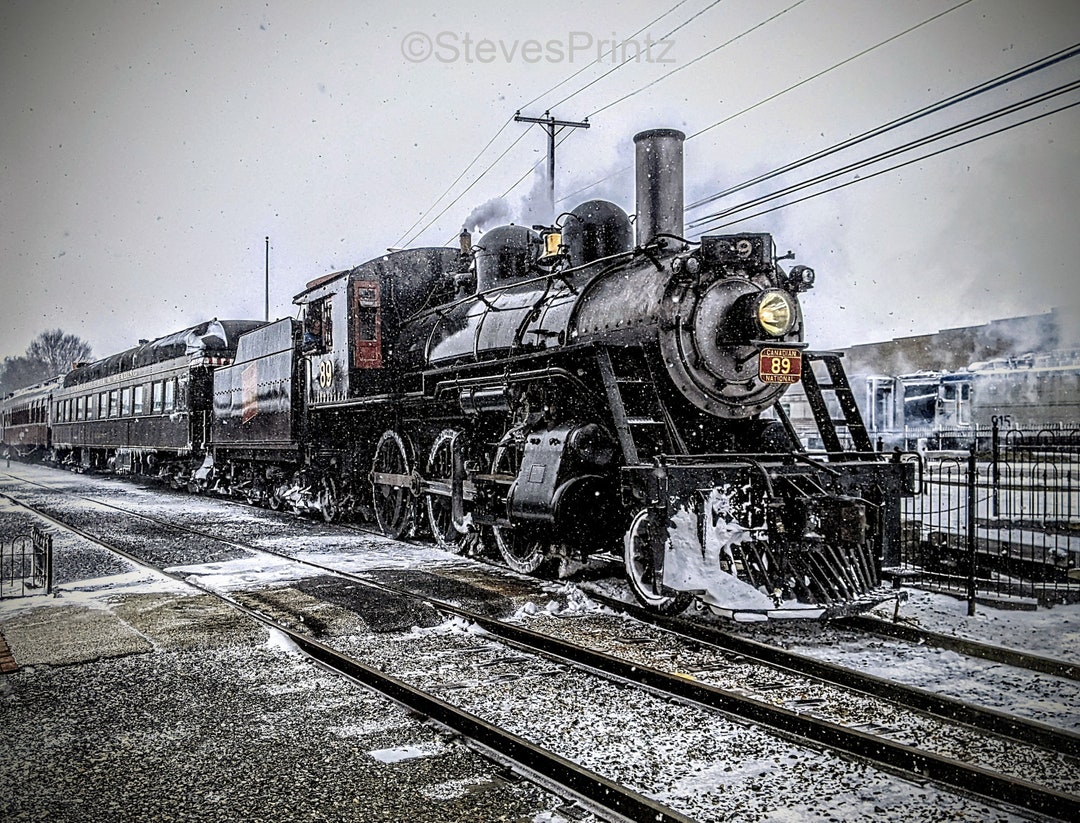 Strasburg Rail Road - Canadian National #89 - Snow & Winter - Etsy