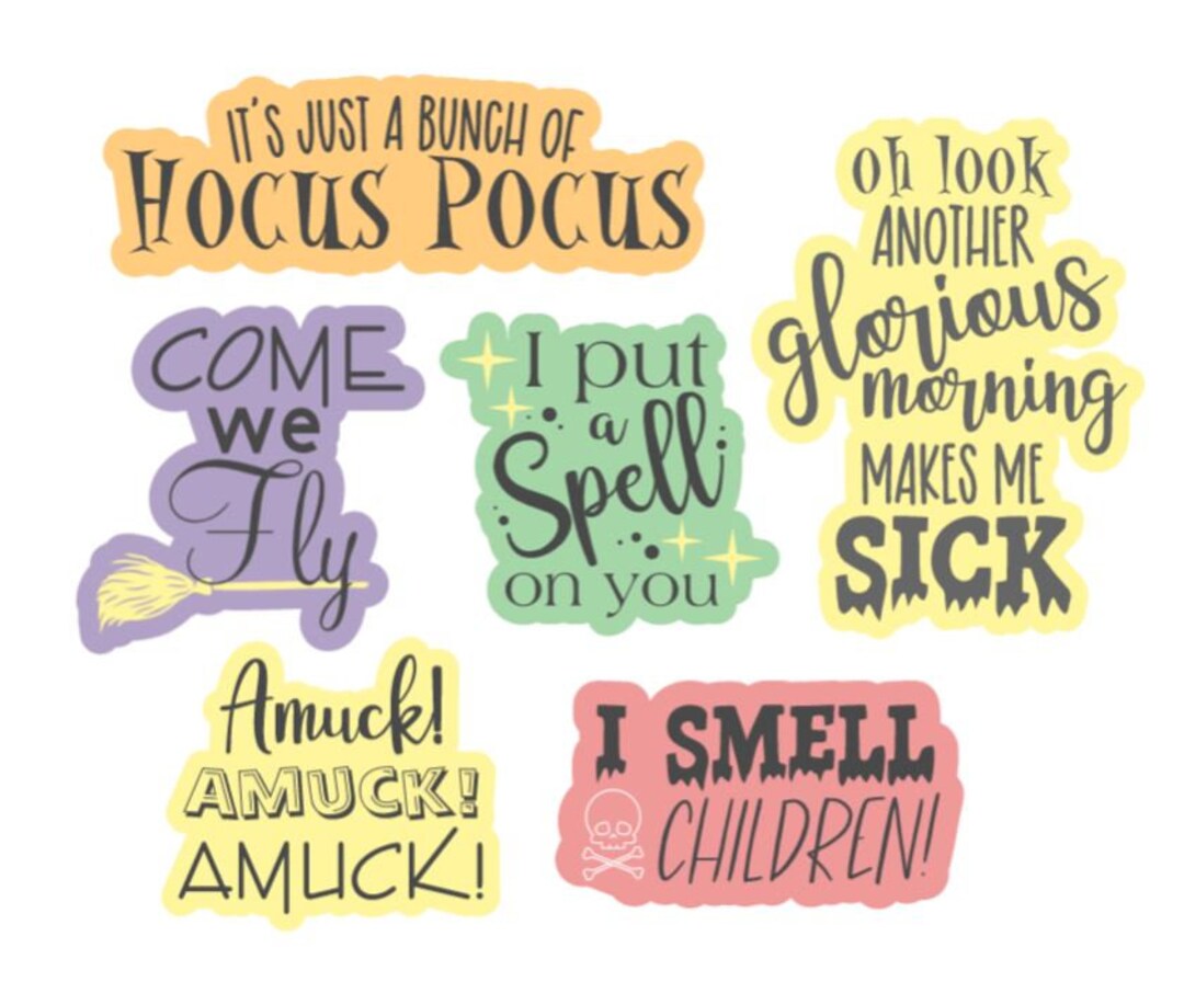 Hocus Pocus Stickers - Etsy
