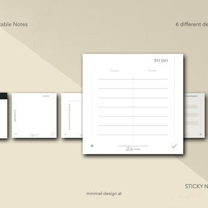 Sticky Note Printable I 3 X 3 in I Notes Template I Memo Card I PDF ...