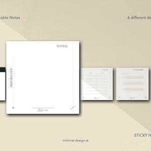 Sticky Note Printable I 3 X 3 in I Notes Template I Memo Card I PDF ...