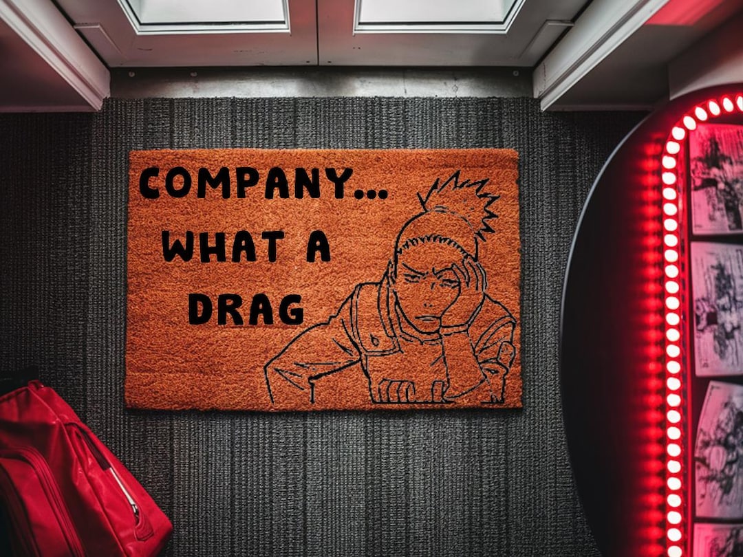 What A Drag Introvert Mat|16x24 Anime Front Doormat|sarcastic Home ...