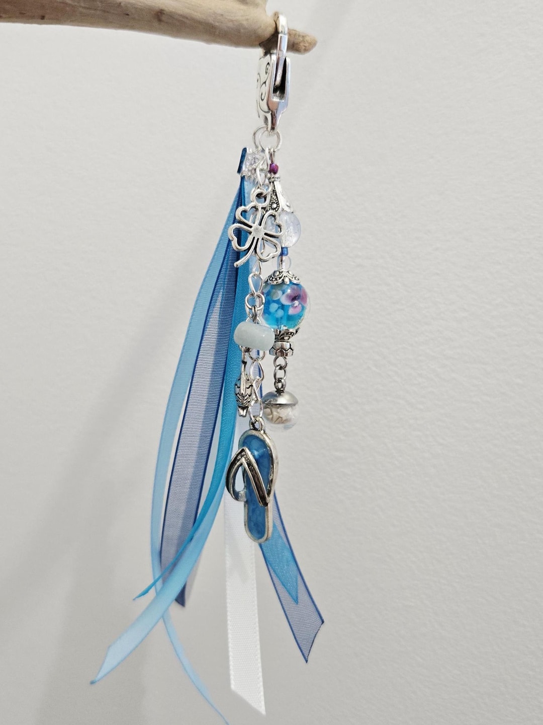 Ocean Blue Bag Charm - Etsy