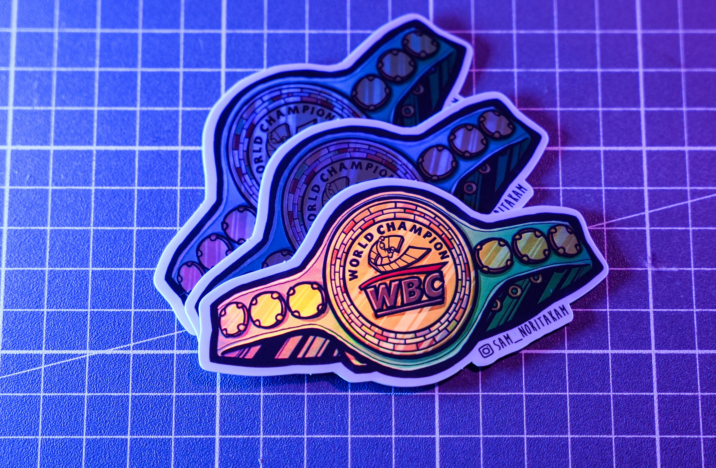 WBC Belt Stickers Designed by Sam Noritakam - Etsy