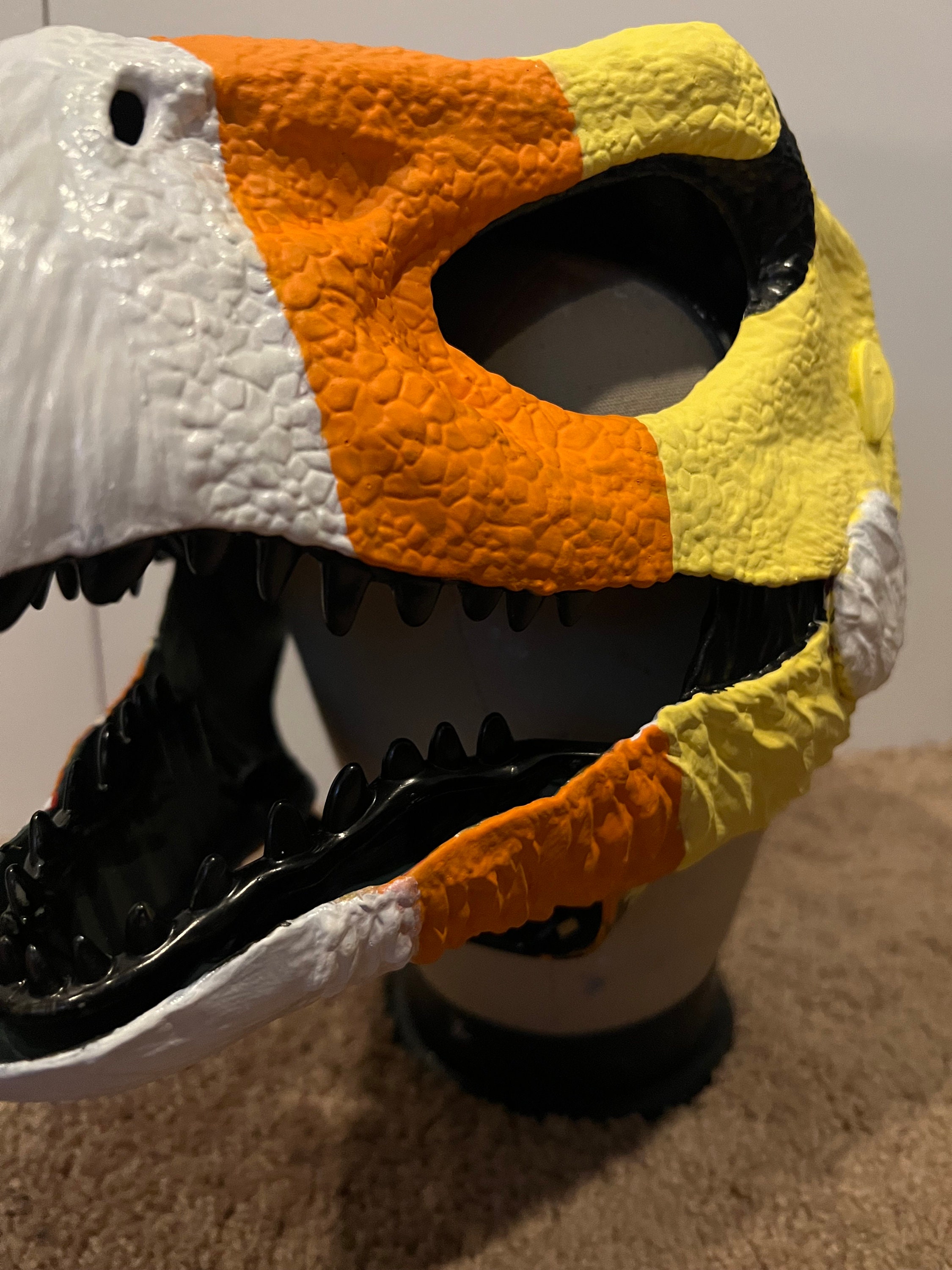 Candy Corn Themed Dinomask - Etsy