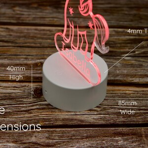 Kangaroo Personalized Acrylic Night Light for Kids, Handmade Engraved ...
