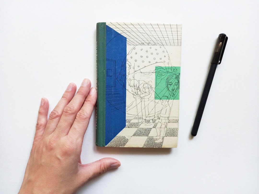 Upcycled Small Notebook | Blue and Green Journal | Pocket Size Diary ...
