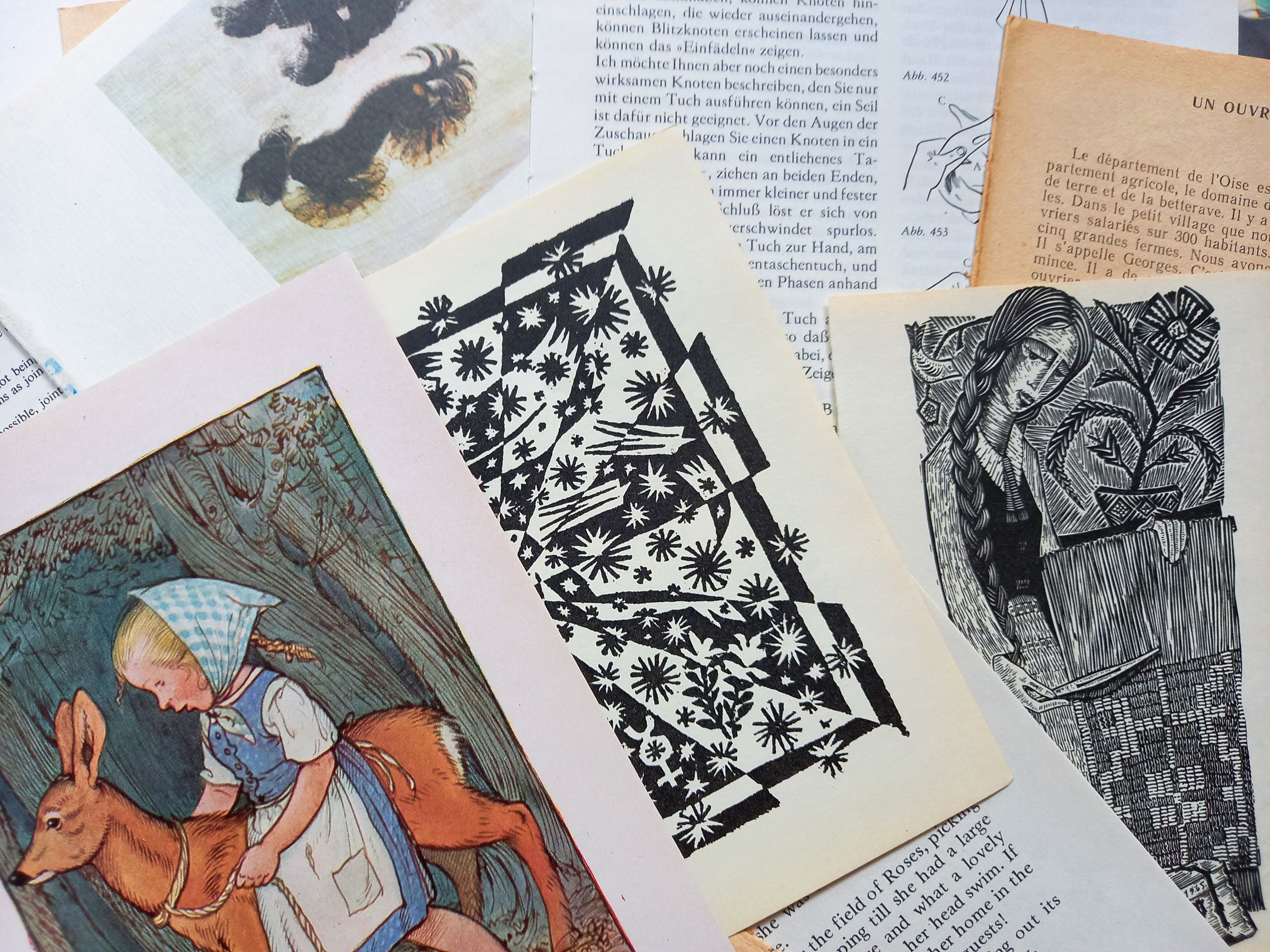 50 Vintage Scrapbook Paper Sheets 1960s Old Book Pages 1970s Vintage ...