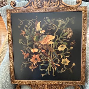 Beautiful Painted Wall Decor With Gold Scroll Frame - Etsy