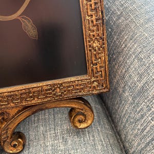 Beautiful Painted Wall Decor With Gold Scroll Frame - Etsy