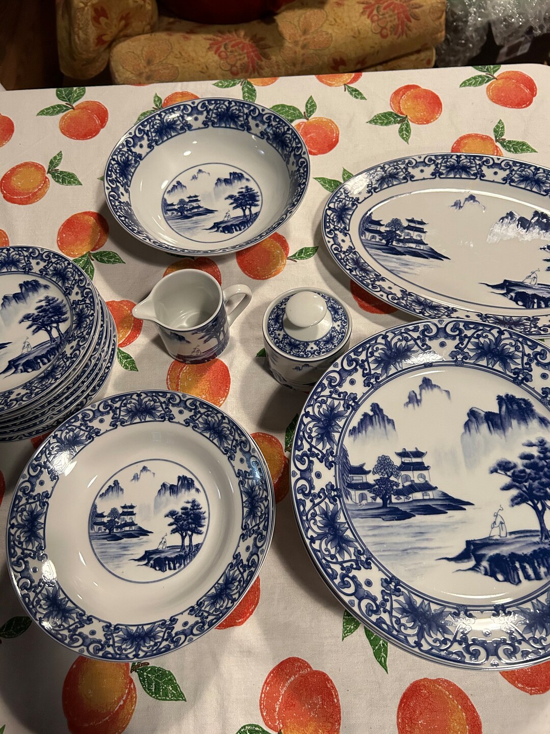 Gorgeous and Pristine Canton Blue China Set 28 Pieces - Etsy