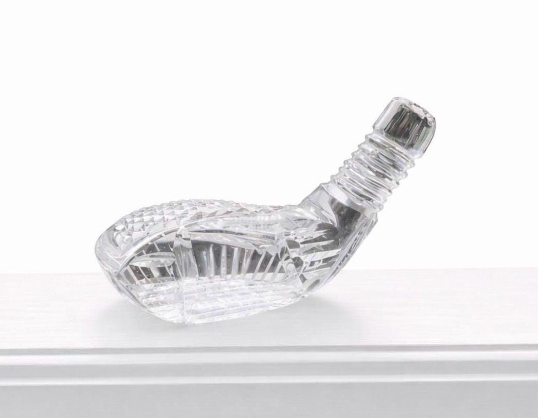 Vintage Waterford Crystal Golf Club Head-cut Glass Paperweight - Etsy