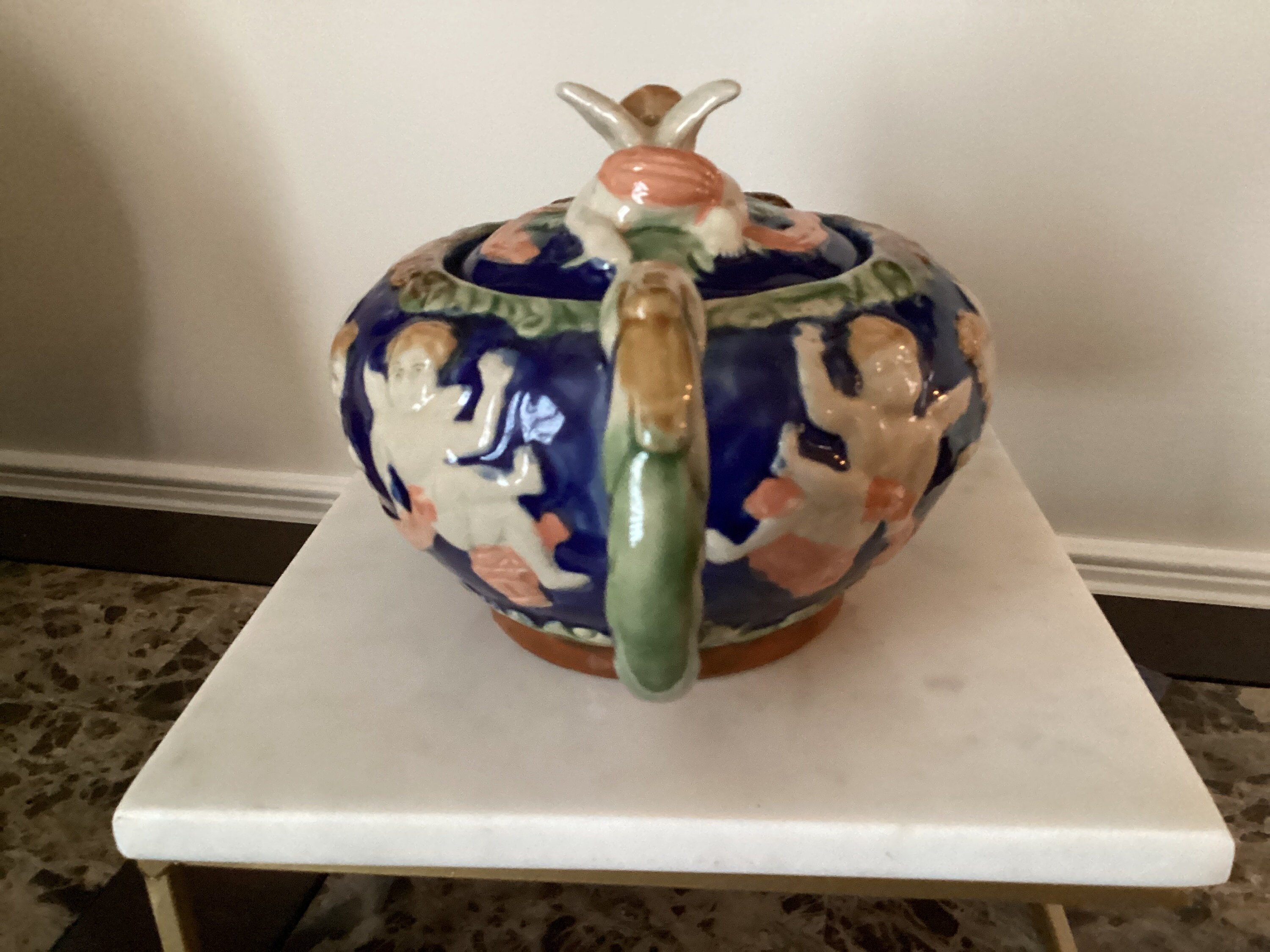 Vintage Ceramic Cherubs Angels Ram Collectible Teapot - Etsy