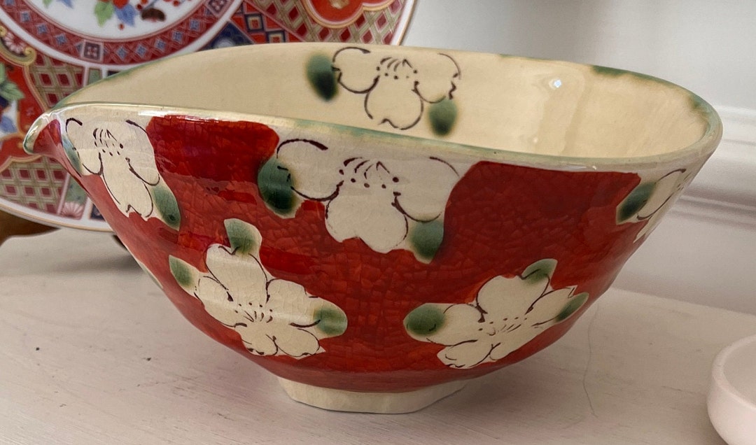 Vintage Asian Pottery Pouring Tea Bowl With Spout - Etsy