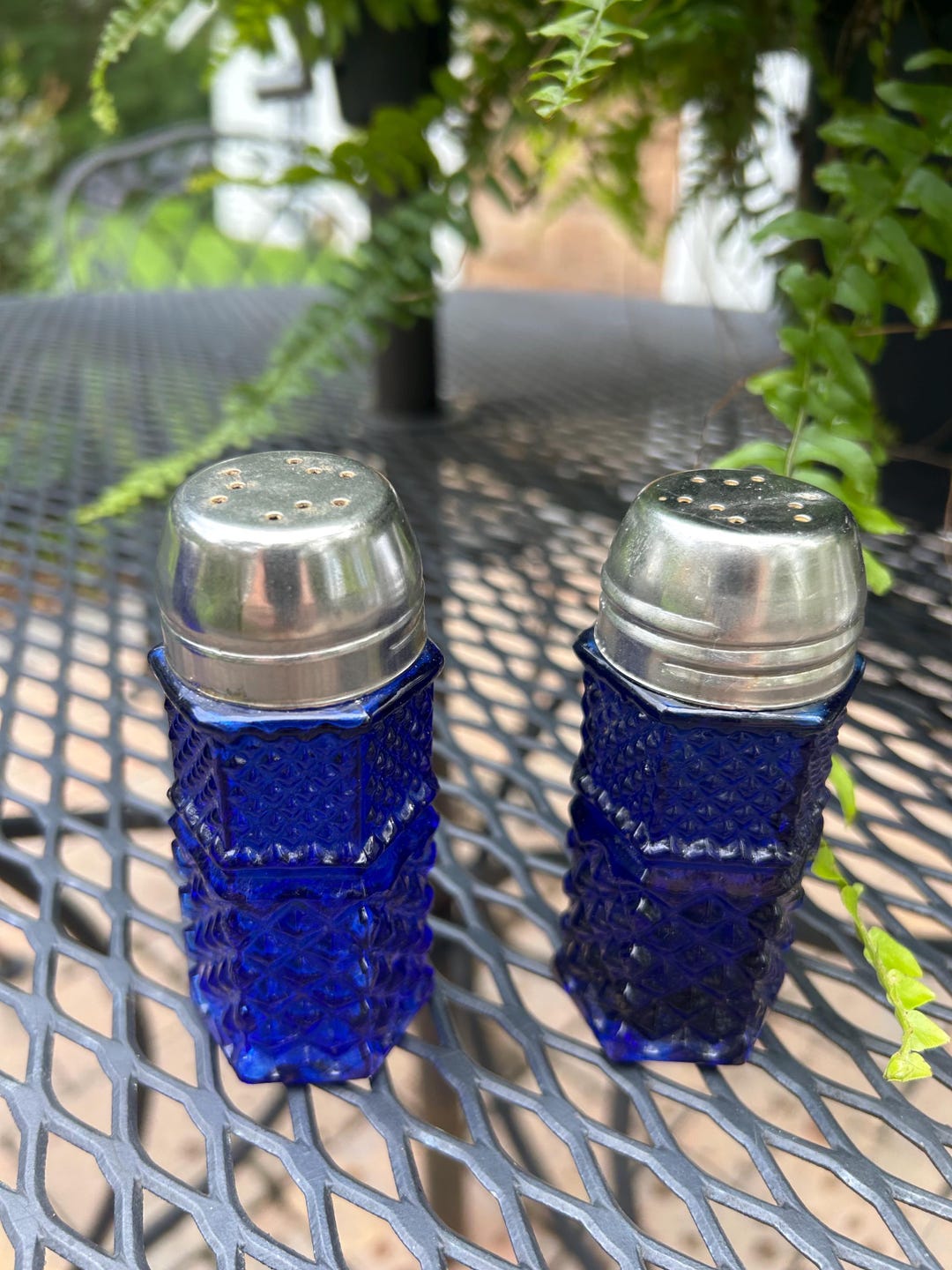 Cobalt Blue Salt and Pepper Shakers - Etsy
