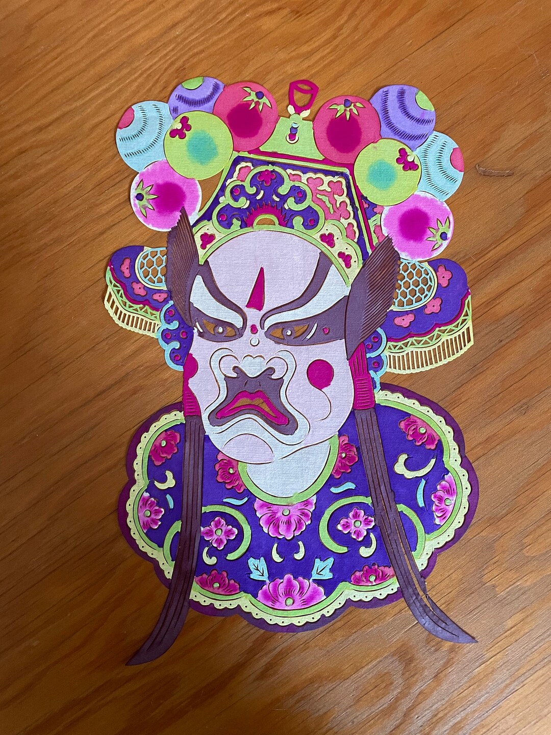 Set of 10 Vintage Paper Cut in China Facial Mask /characters From ...