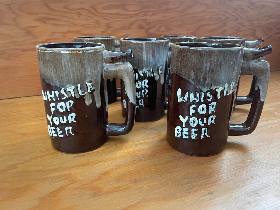 Vintage Set of 6 "wet Your Whistle" Mugs That Whistle! - Etsy