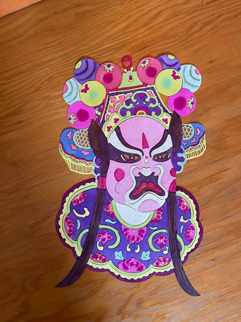 Vintage Peking Opera Paper Cuts - Set of 10 Handmade Masks - Etsy