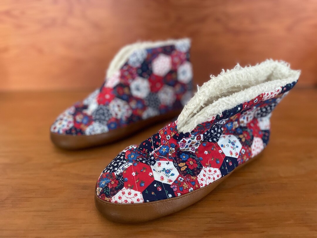 Vintage 1980s Cozy Boots by Angel Treads Size 5-6 Quilted Machine ...