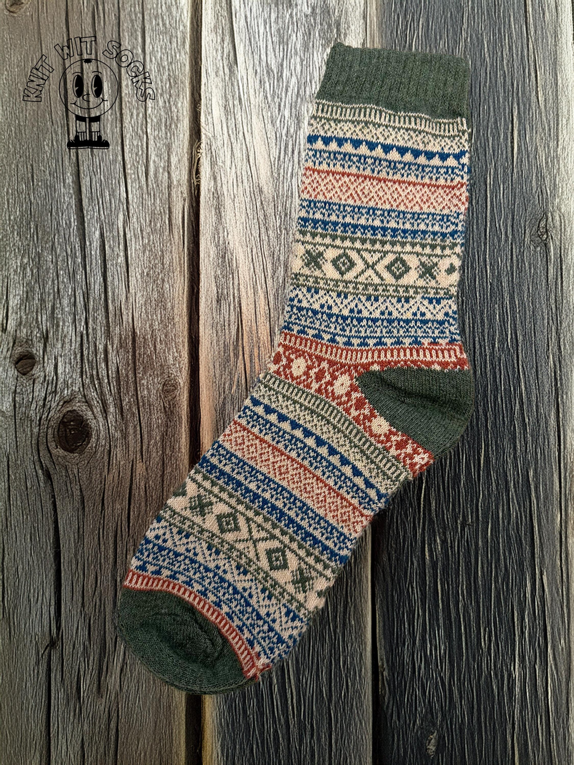 Cozy Nordic-pattern Wool Socks | Winter Warmth in Rustic Style - Etsy