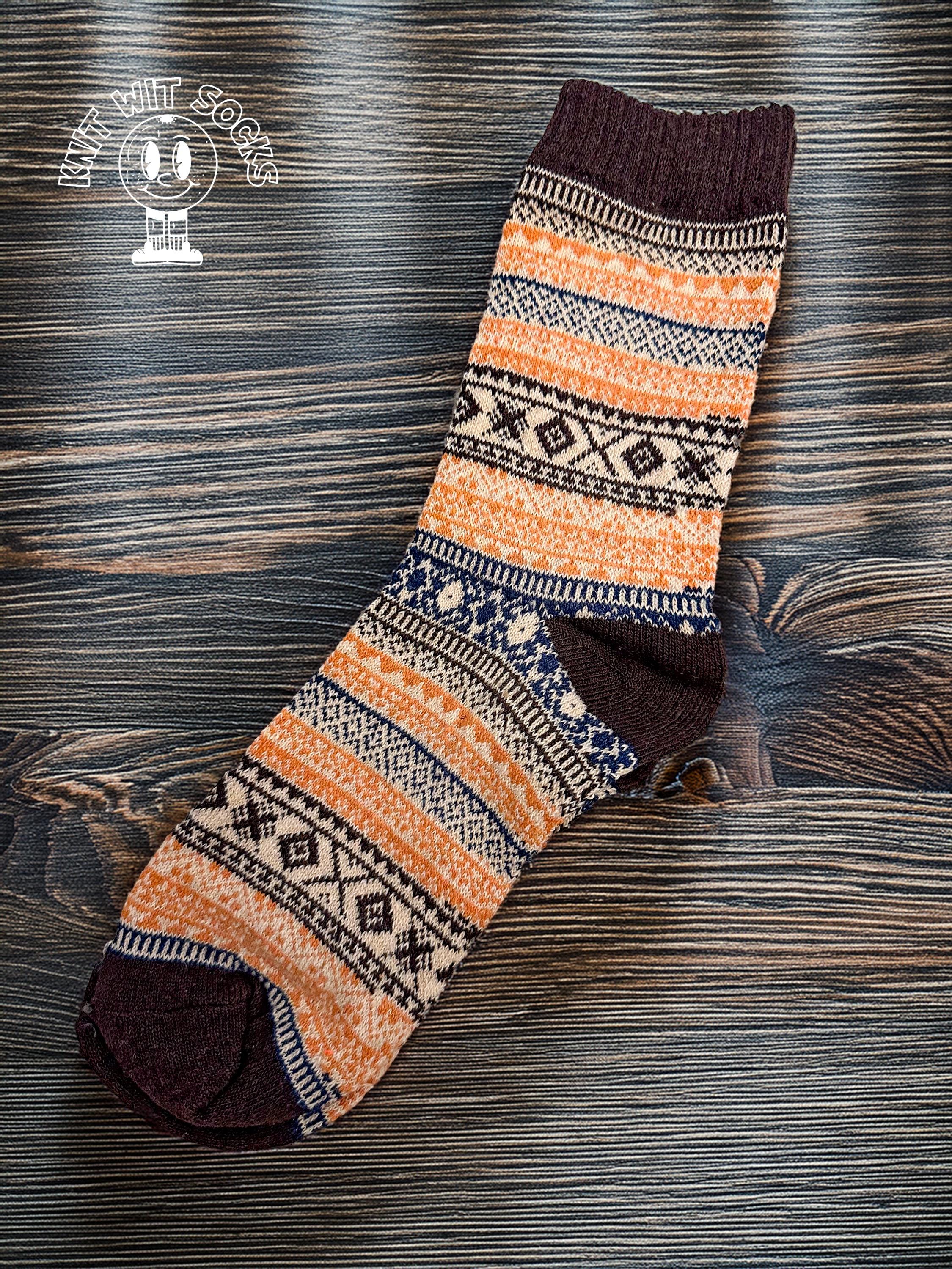 Cozy Nordic-pattern Wool Socks | Winter Warmth in Rustic Style - Etsy