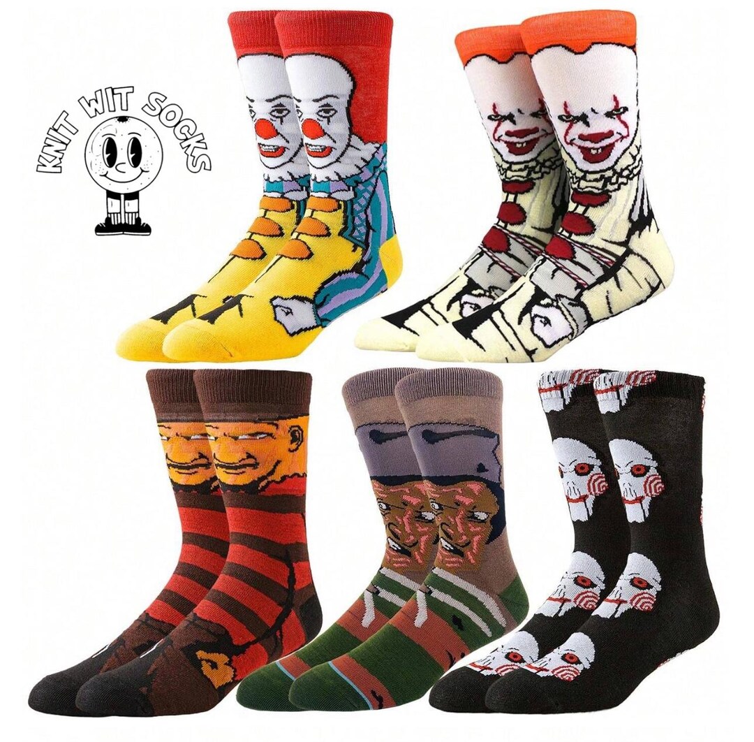 Horror Movie Villain Socks for Halloween - Etsy