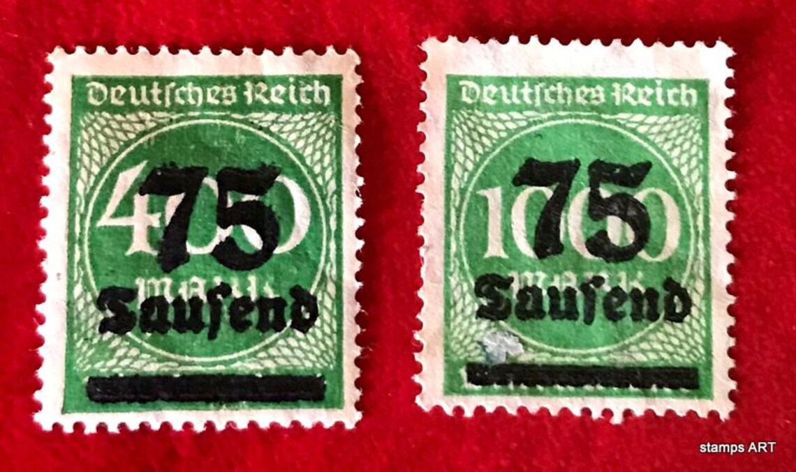Rare German Post Stamps Deutshes Reich 1923 - Etsy