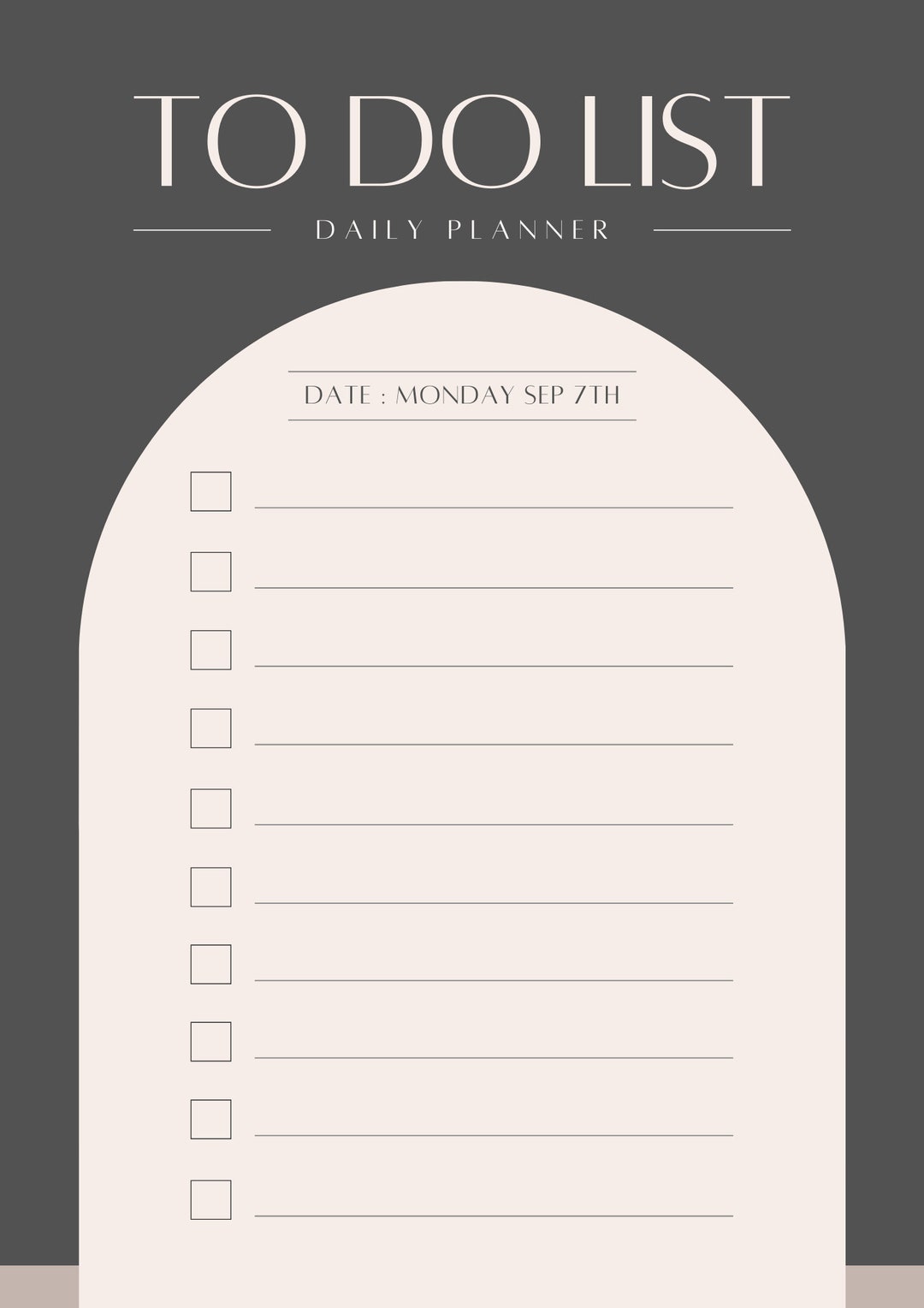 Minimalist Daily to Do List Printable, Instant Download, Productivity ...