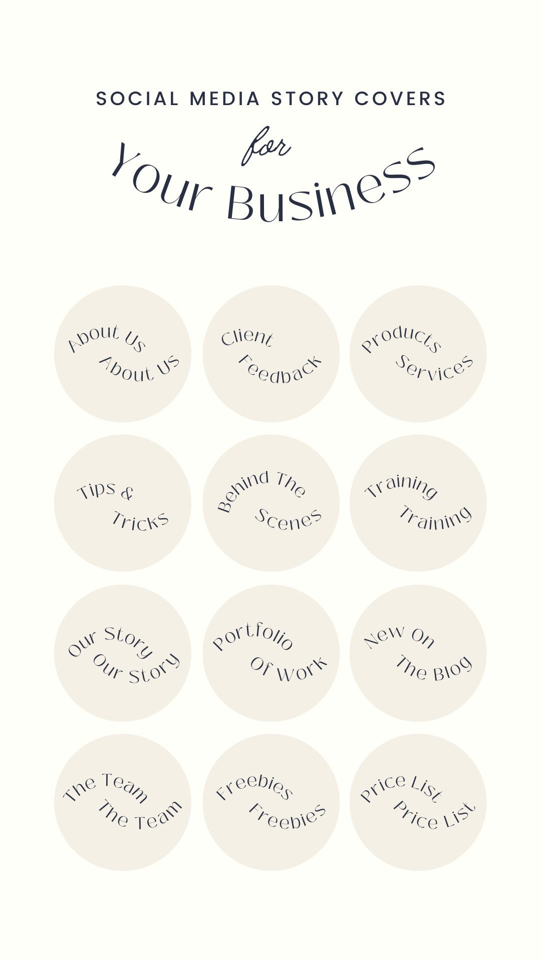 Minimal Business Instagram Highlight Covers, Minimalist Highlight Icons ...