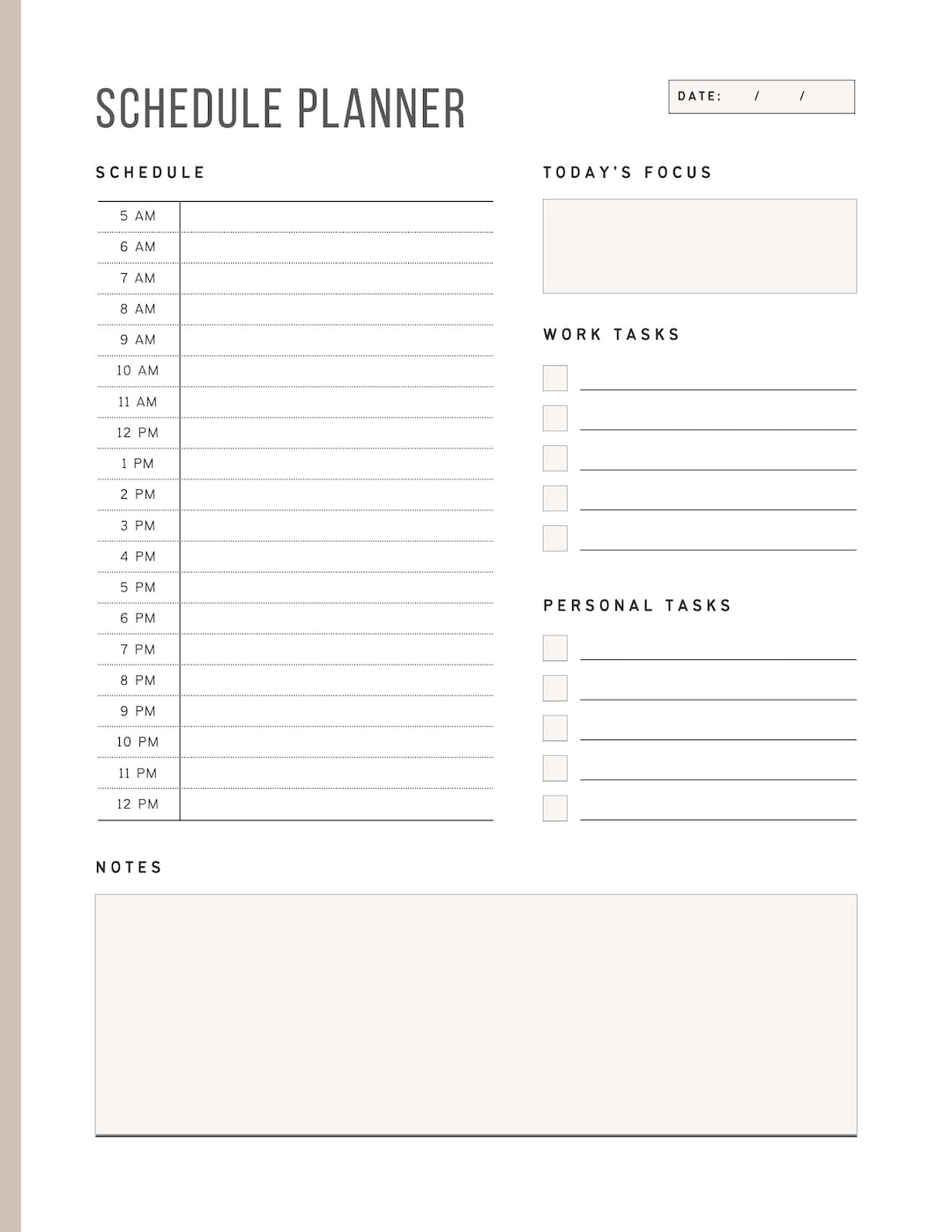 Daily Schedule Planner, Diary, Journal, Daily to Do List, Meetings ...